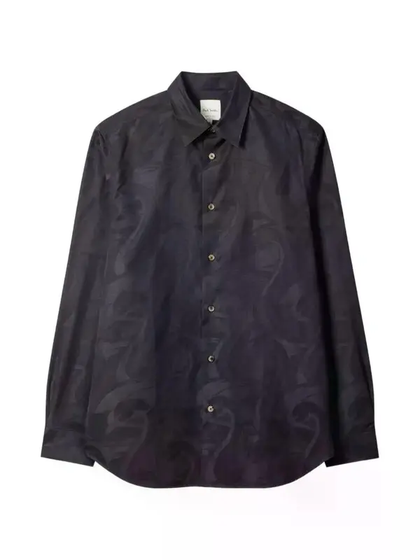 Paul Smith Swan Jacquard Cotton Shirt - Grey