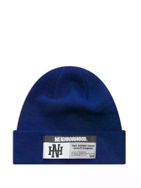 NEIGHBORHOOD Logo Patch Beanie Hat - Blue