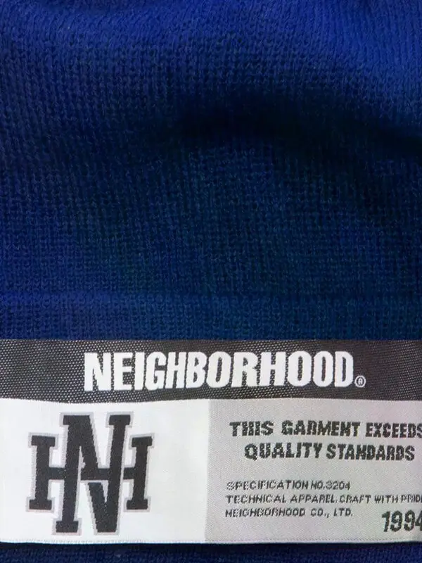 NEIGHBORHOOD Logo Patch Beanie Hat - Blue