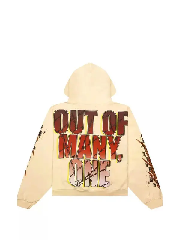GODSPEED Graphic Print Hoodie - Neutrals