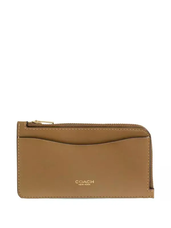 COACH Zipped Leather Cardholder - Neutrals