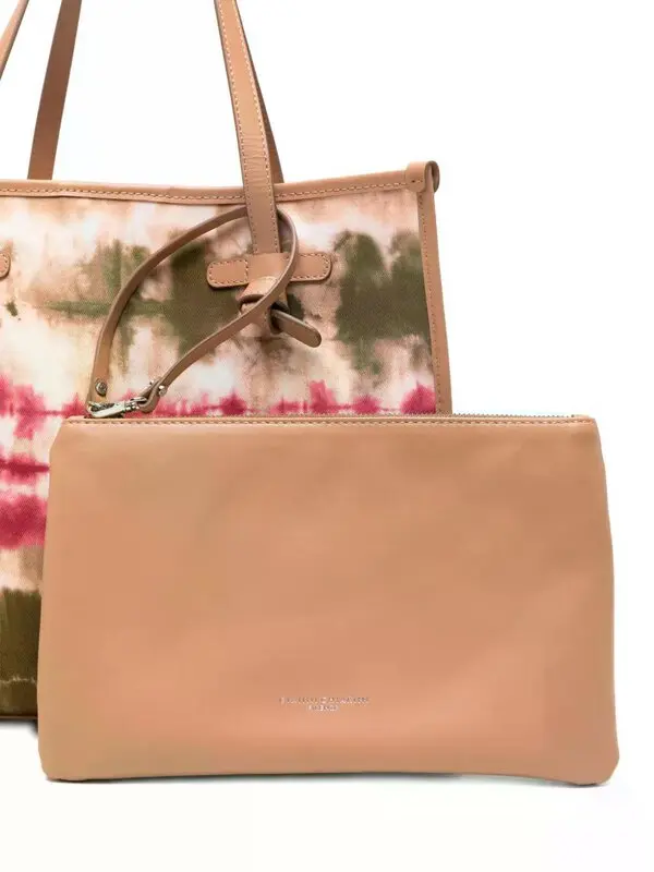 GIANNI CHIARINI Tie-dye Tie Detailed Shoulder Bag - Neutrals