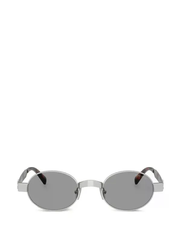Miu Miu Oval-frame Sunglasses - Silver