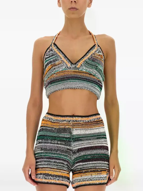 MIISTA Halterneck Cropped Top - Neutrals