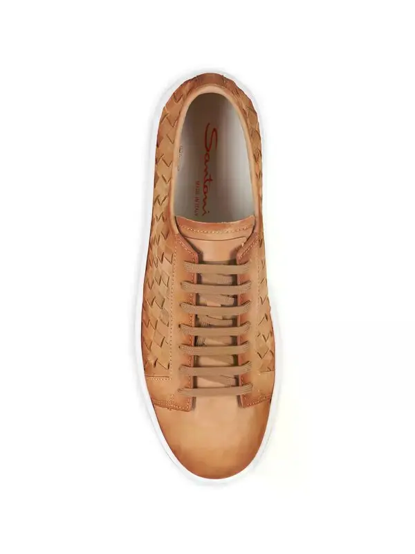 Santoni Woven Sneakers - Brown