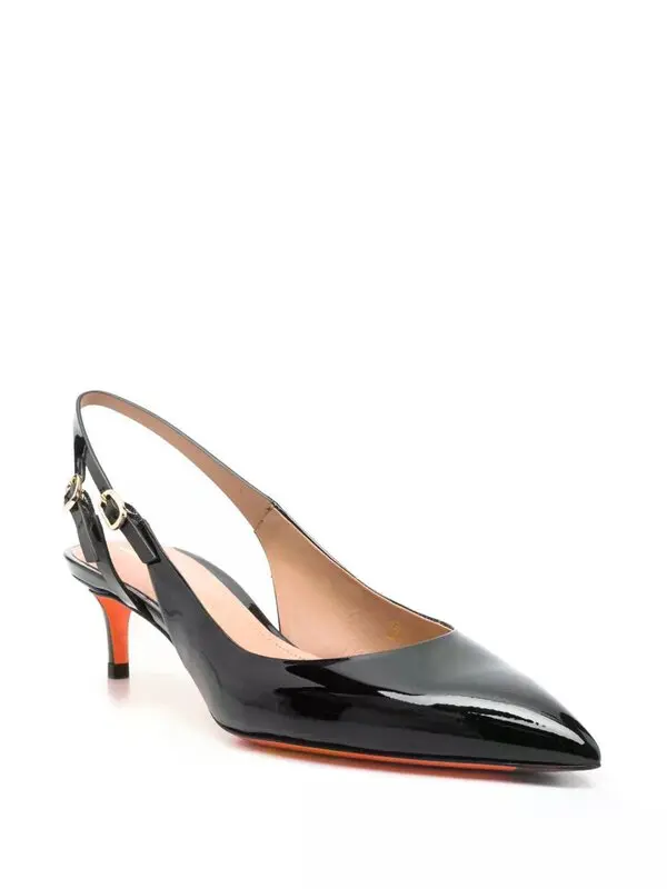 Santoni 45mm Audrey Pumps - Black