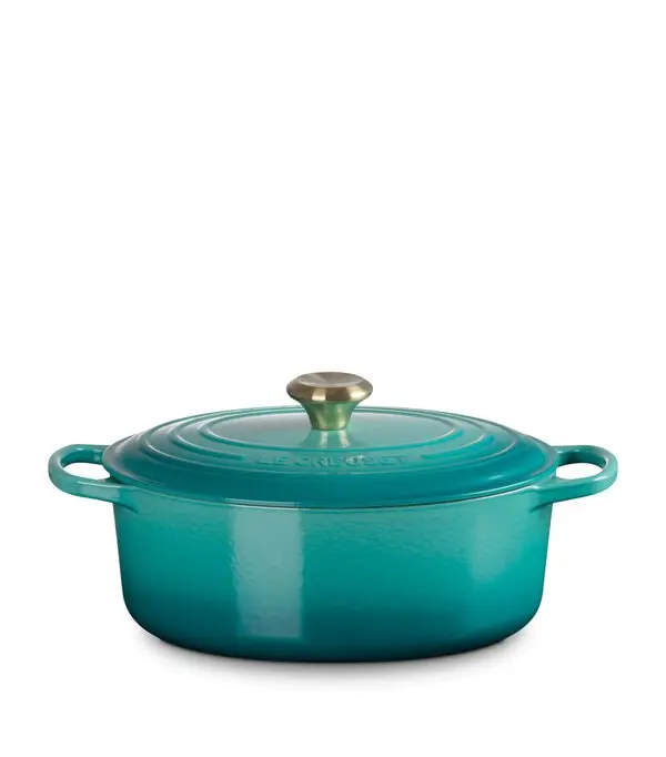 LE CREUSET Cast Iron Oval Casserole Dish - Blue