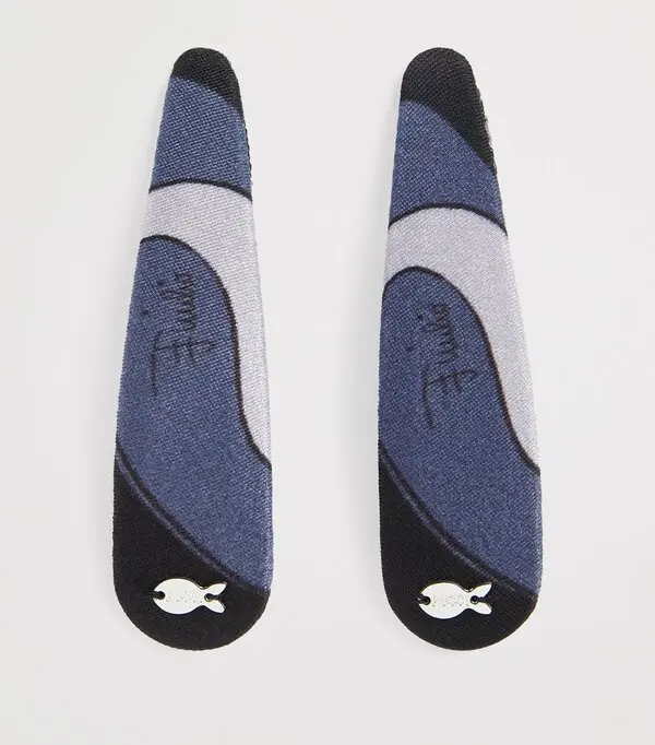Emilio Pucci Marmo Print Hair Clips