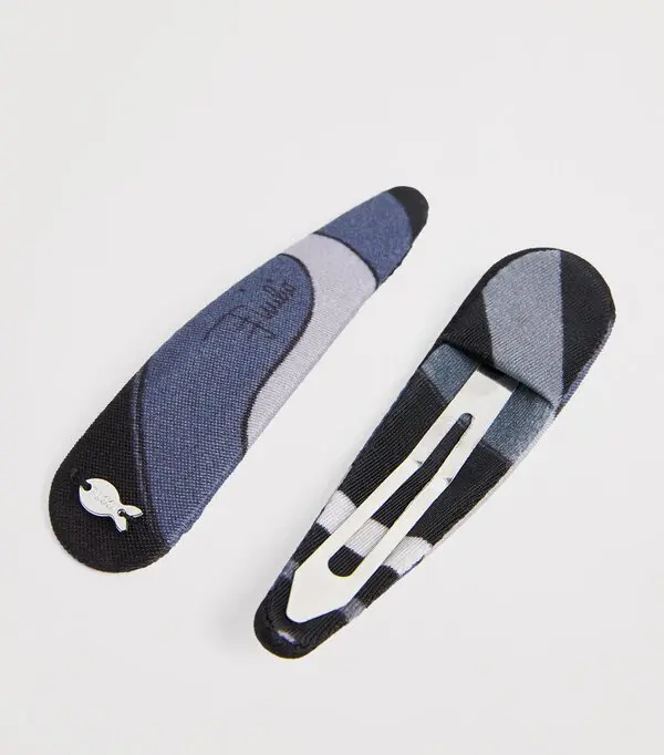 Emilio Pucci Marmo Print Hair Clips