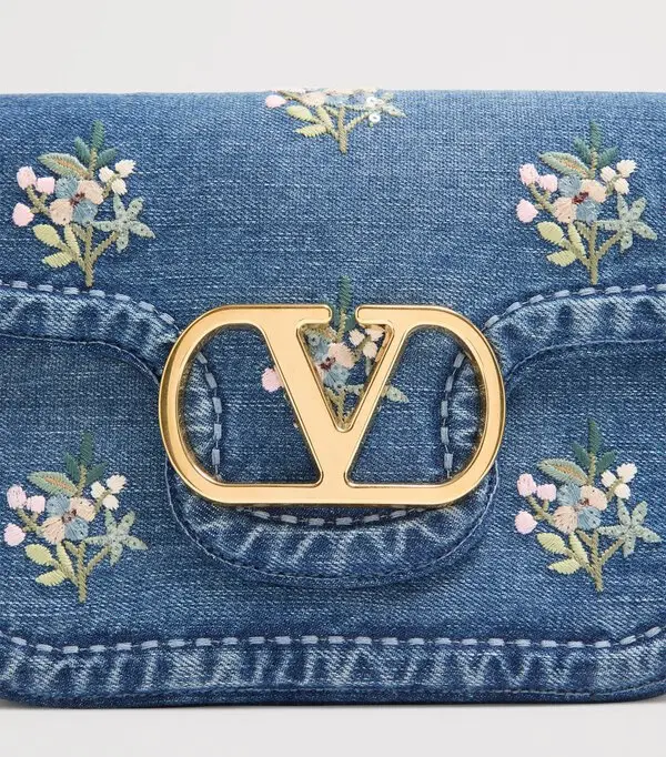Valentino Garavani Embroidered Locò Shoulder Bag