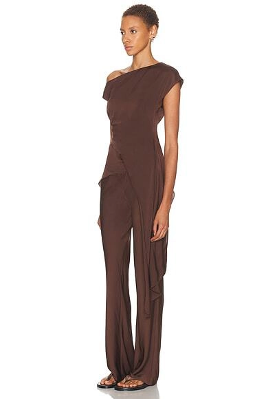 SRG Selena Silk Top - Brown