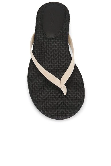 ST. AGNI Suede Woven Flip Flop
