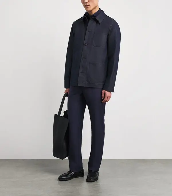 Pal Zileri Stretch Virgin Wool Half-elasticated Trousers