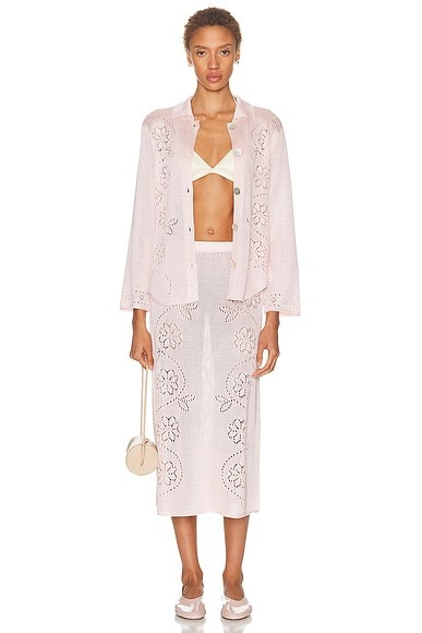 Calle Del Mar Vine Floral Long Sleeve Shirt - Primrose