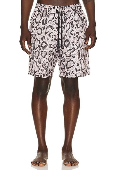 Amiri Snake Print Swim Trunks