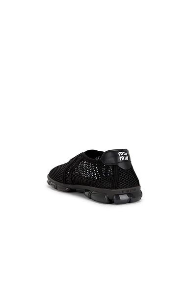 Miu Miu Rete Tech Slip-on Sneakers - Nero