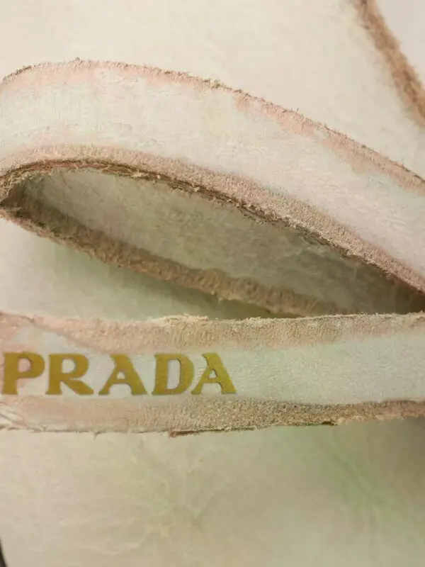 Prada Bow-embellished Leather Ballet Flats - Neutrals