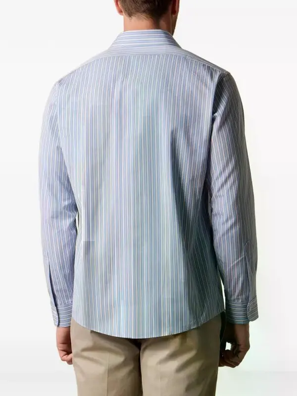 Brooks Brothers Striped Cotton Shirt - Blue