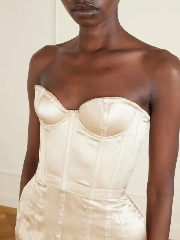 Magda Butrym Silk-satin Corset Top
