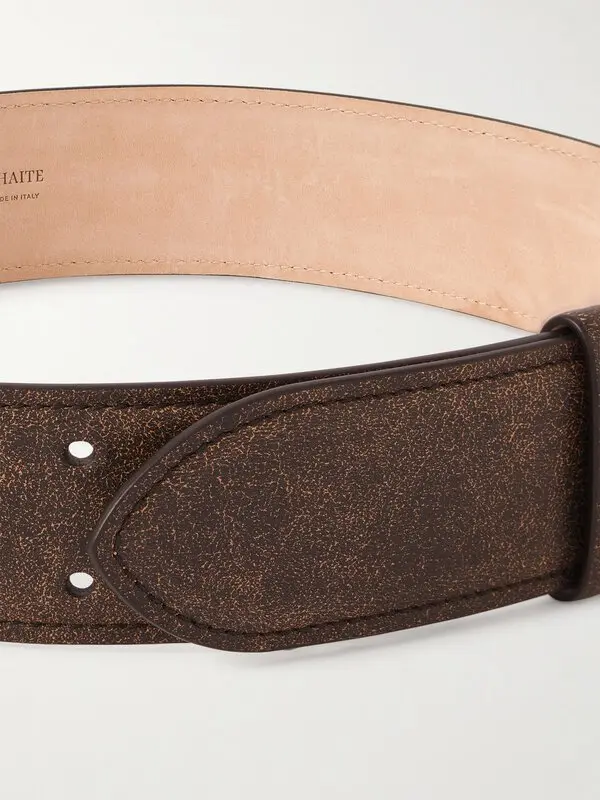 Khaite Theo Textured-leather Belt