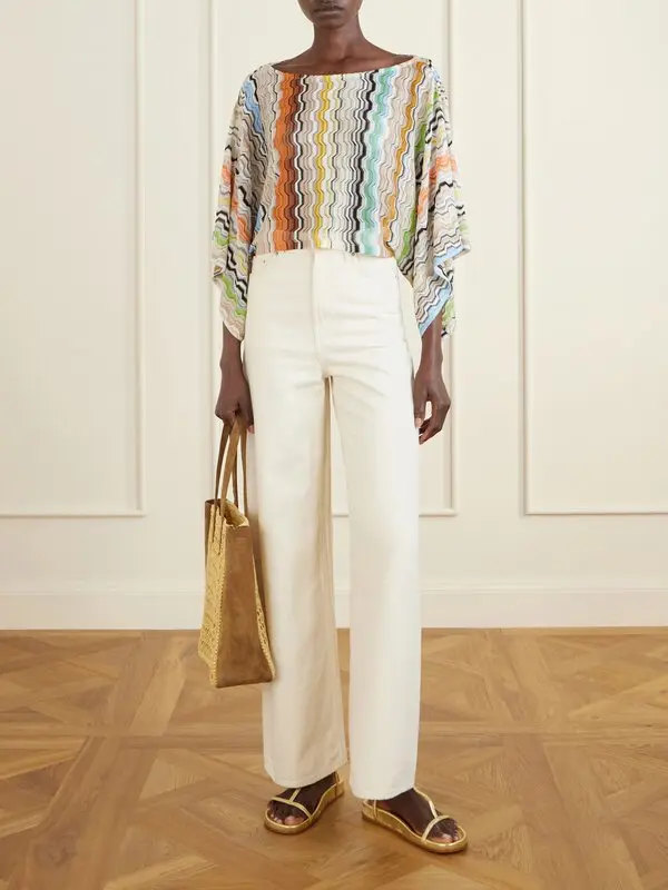 Missoni Crochet-knit Top With Metallic Fibers