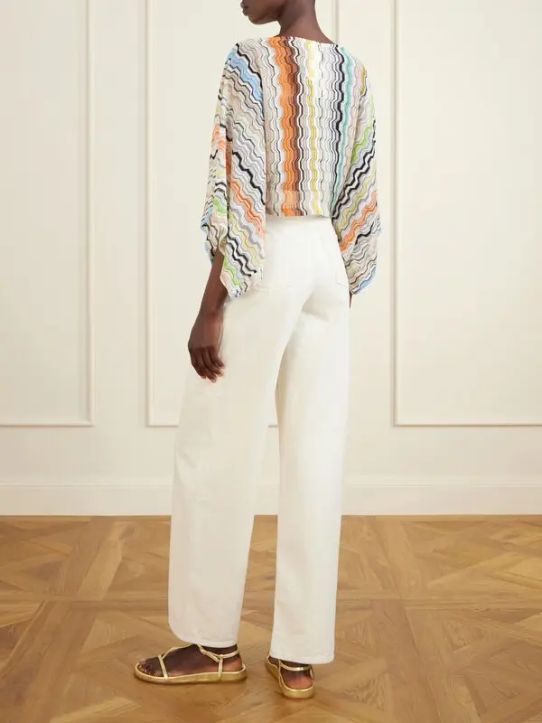 Missoni Crochet-knit Top With Metallic Fibers