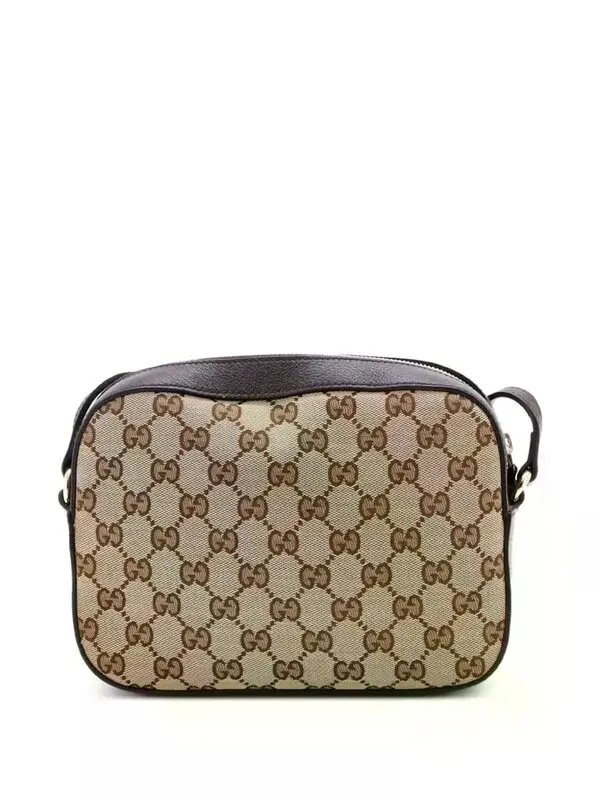 Gucci Bee Web Camera Bag Gg Canvas Crossbody Bag