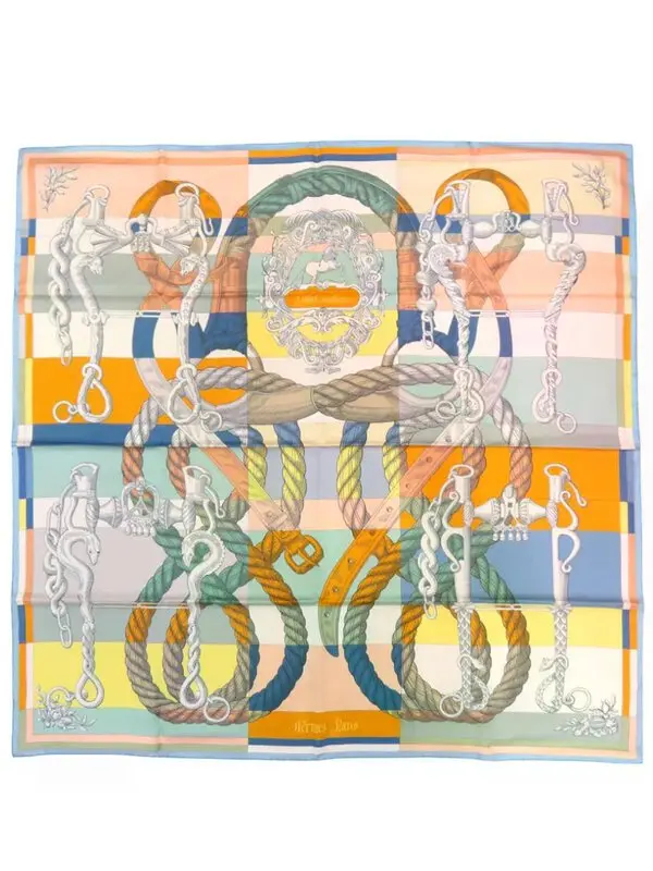 Hermès 2000-2025 Della Cavalleria Double Face Silk Scarf 90 Scarves - Multicolour