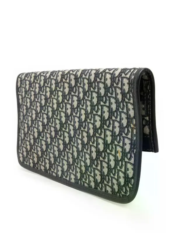 Dior Oblique Canvas Fold Over Clutch Bag