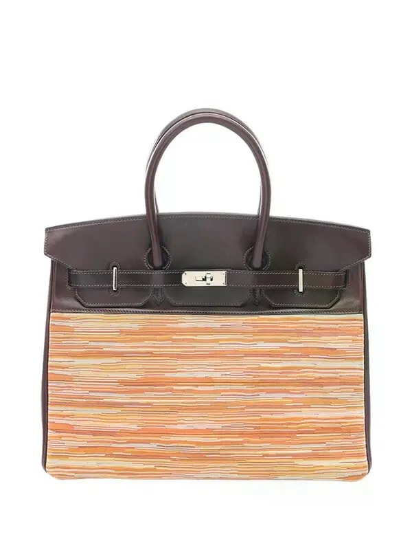 Hermès Veau Barenia And Vibrato Birkin Retourne 35 Handbag