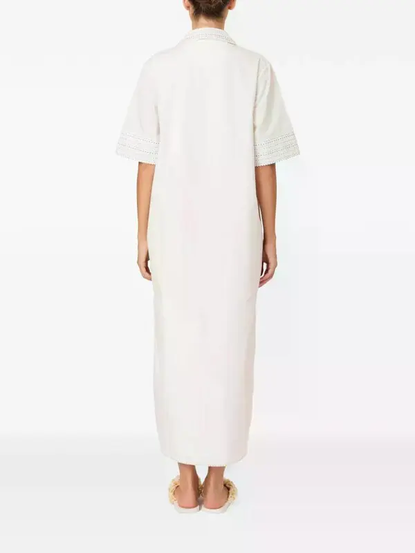 Rosie Assoulin Collared Embroidered Midi Dress