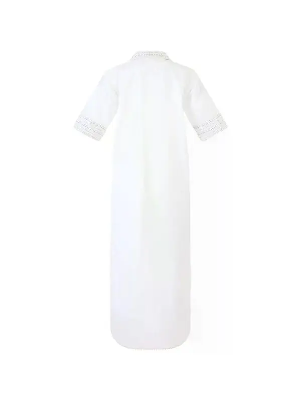 Rosie Assoulin Collared Embroidered Midi Dress