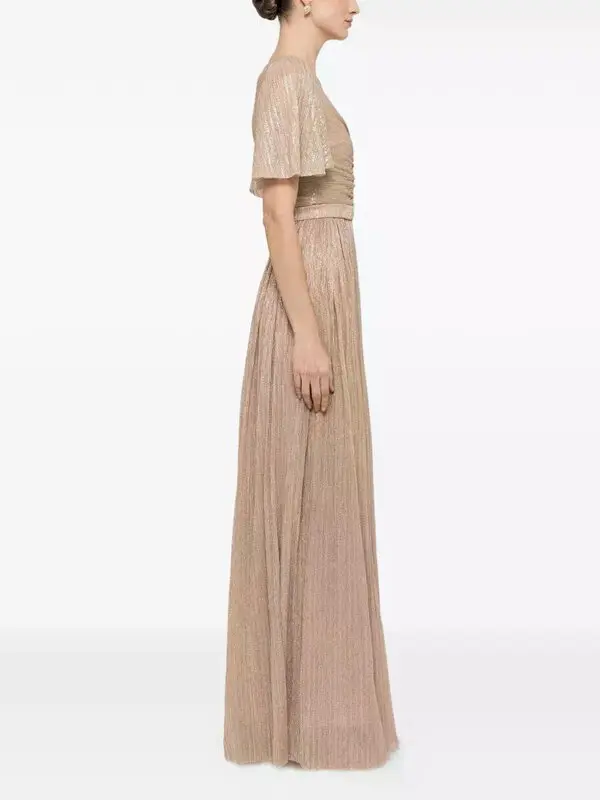 NISSA Sequin Appliqué Maxi Dress