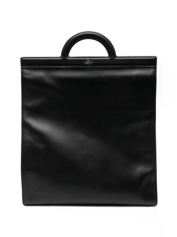 Valentino Garavani Vintage Leather Tote Bag - Black