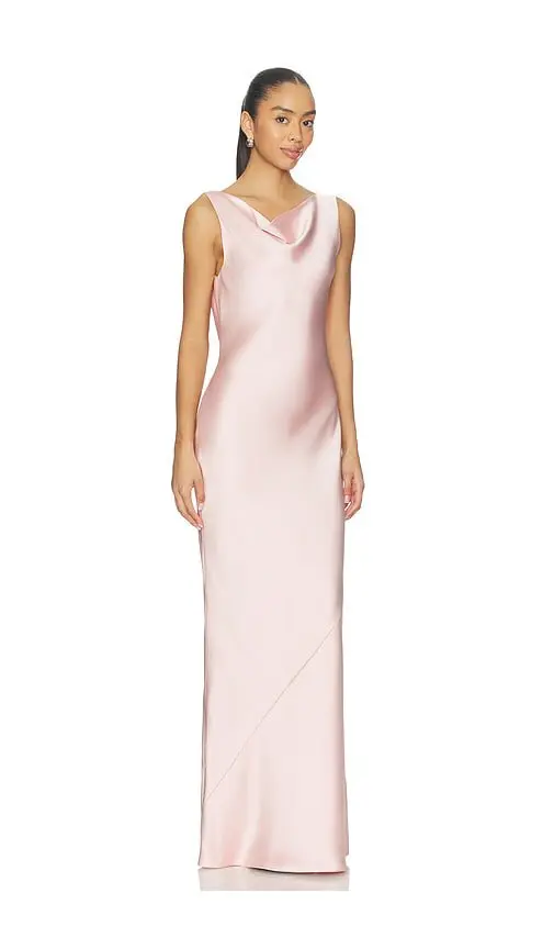 Norma Kamali Sleeveless Low Back Drape Gown