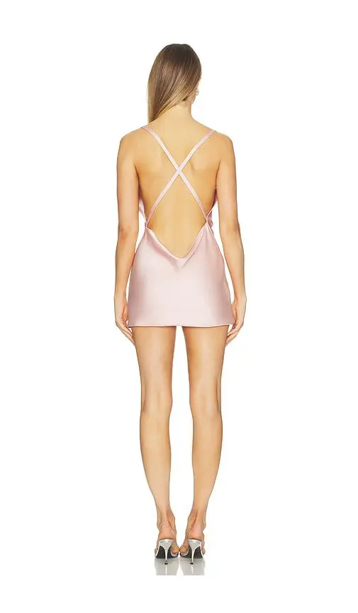 Norma Kamali Cross Back Bias Mini Dress