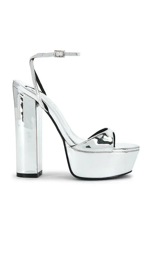Femme La X Revolve Gg Platform Heel - Metallic Silver