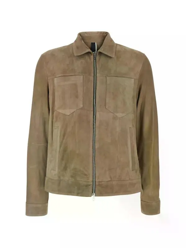 LOW BRAND Suede Shirt Jacket