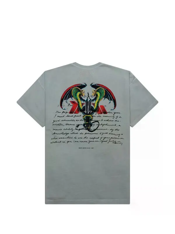 D-R-G-N Dragon-graphic T-shirt