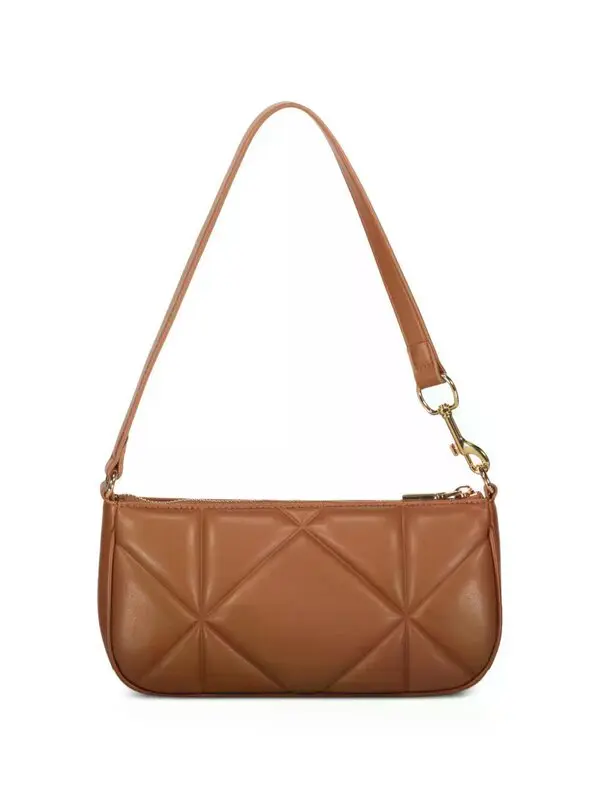 Moschino Metallic Logo Shoulder Bag - Neutrals