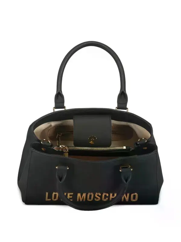 Moschino Logo Lettering Rigid Tote Bag