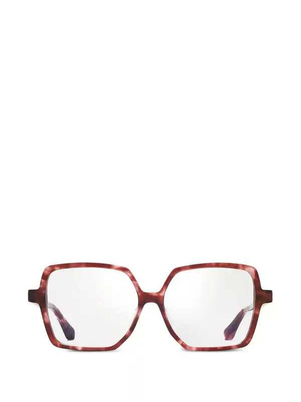 Dita Imprynt Oversized Eyeglasses - Red
