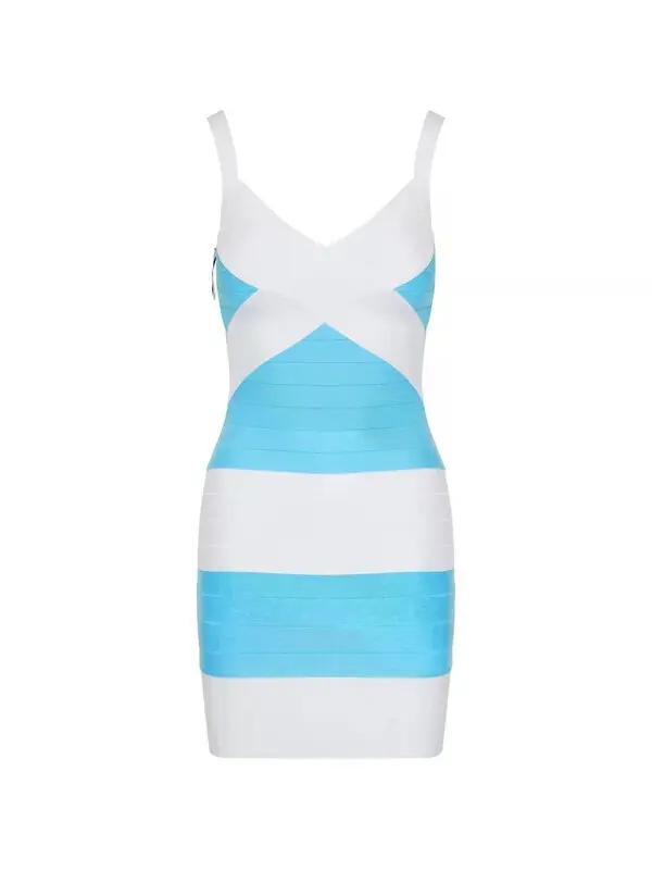Herve Leger The Vip Mini Dress - Blue