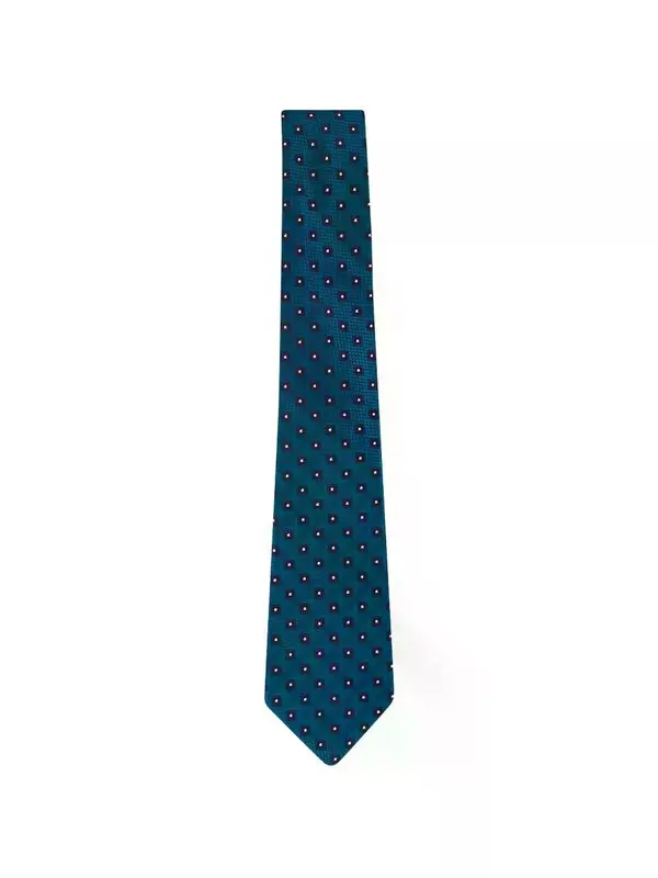 Zegna Geometric-print Tie - Blue