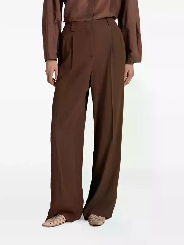 SLOWEAR Wide-leg Crêpe De Chine Trousers