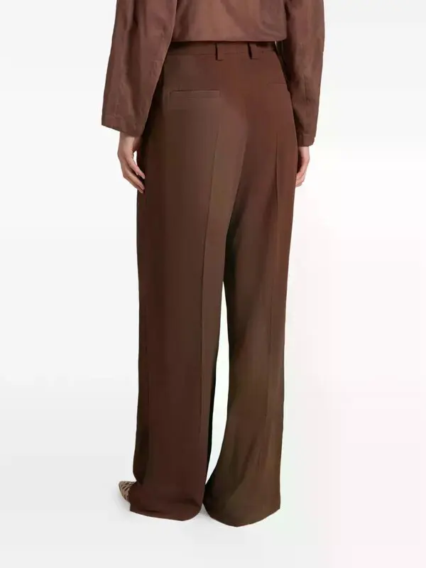 SLOWEAR Wide-leg Crêpe De Chine Trousers