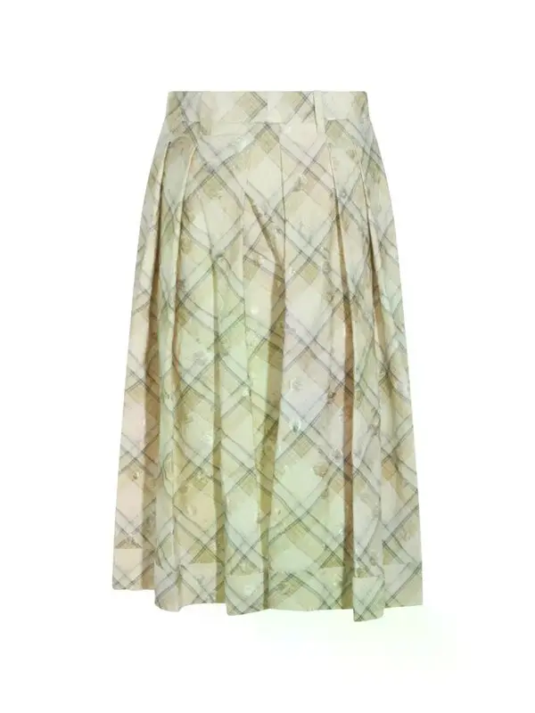 VIVIENNE WESTWOOD Plaid Cropped Trousers - Neutrals
