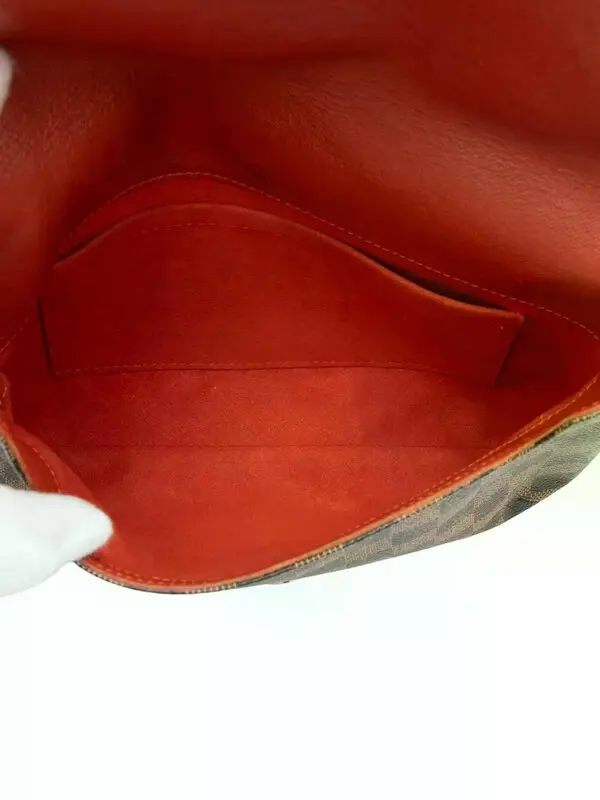 LOUIS VUITTON Damier Ebene Musette Tango Bag - Brown