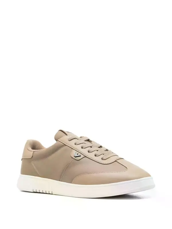 Emporio Armani Logo Detail Sneakers - Neutrals