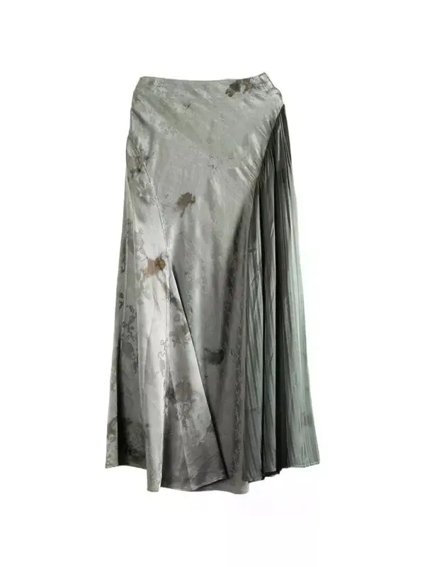 MUTEDANCE Floral-jacquard Asymmetrical Skirt - Grey